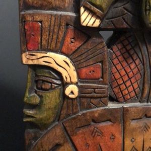 Hand Crafted | Accents | Vintage Hand Carved Wood Mayan Tribal Totem ...